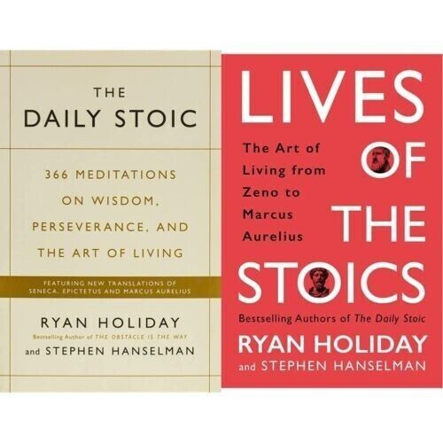 NEW Ryan Holiday 2 Books Collection Set The Daily Stoic + Lives of The ...