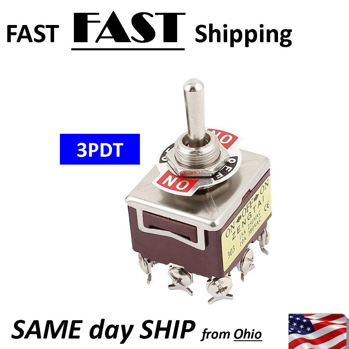 9 pin SWITCH - 9 wire SWITCH - 9 terminal SWITCH - 3PDT Toggle Switch ...