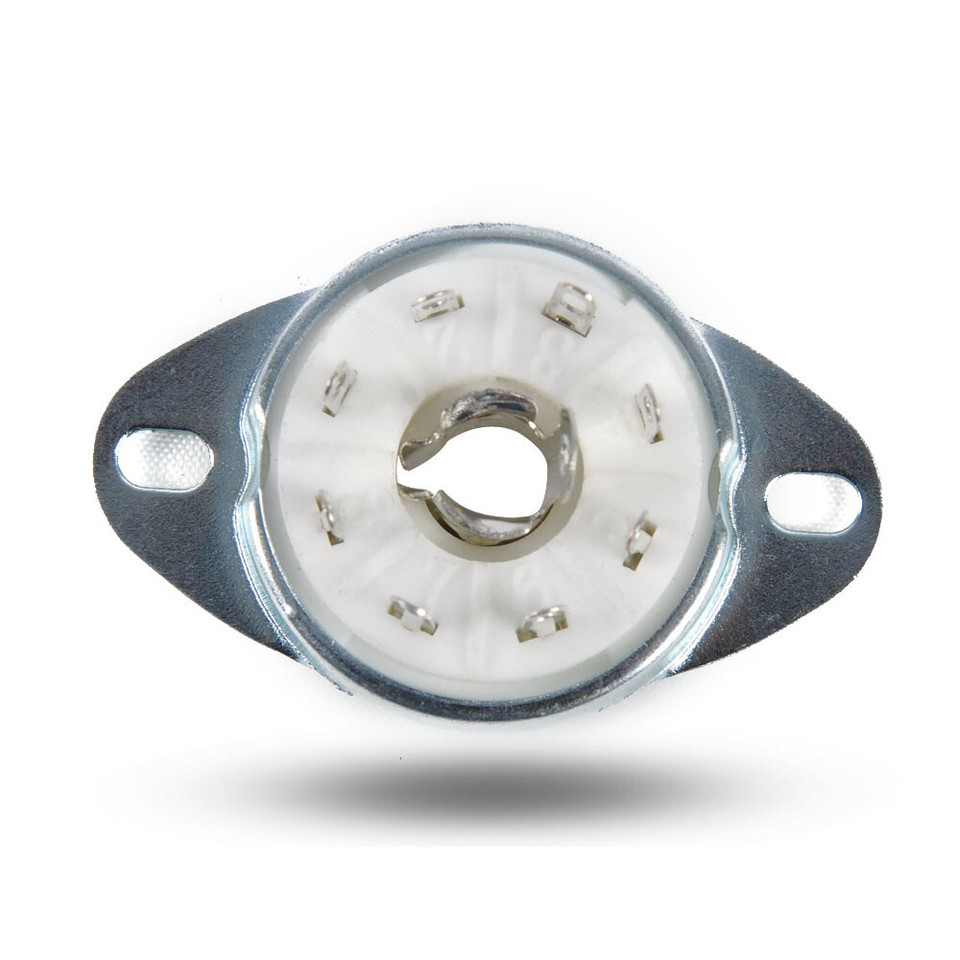 12pcs Ceramic Tube Socket LOCTAL B8G Base Chassis Mount 8Pin For 5B254 ...