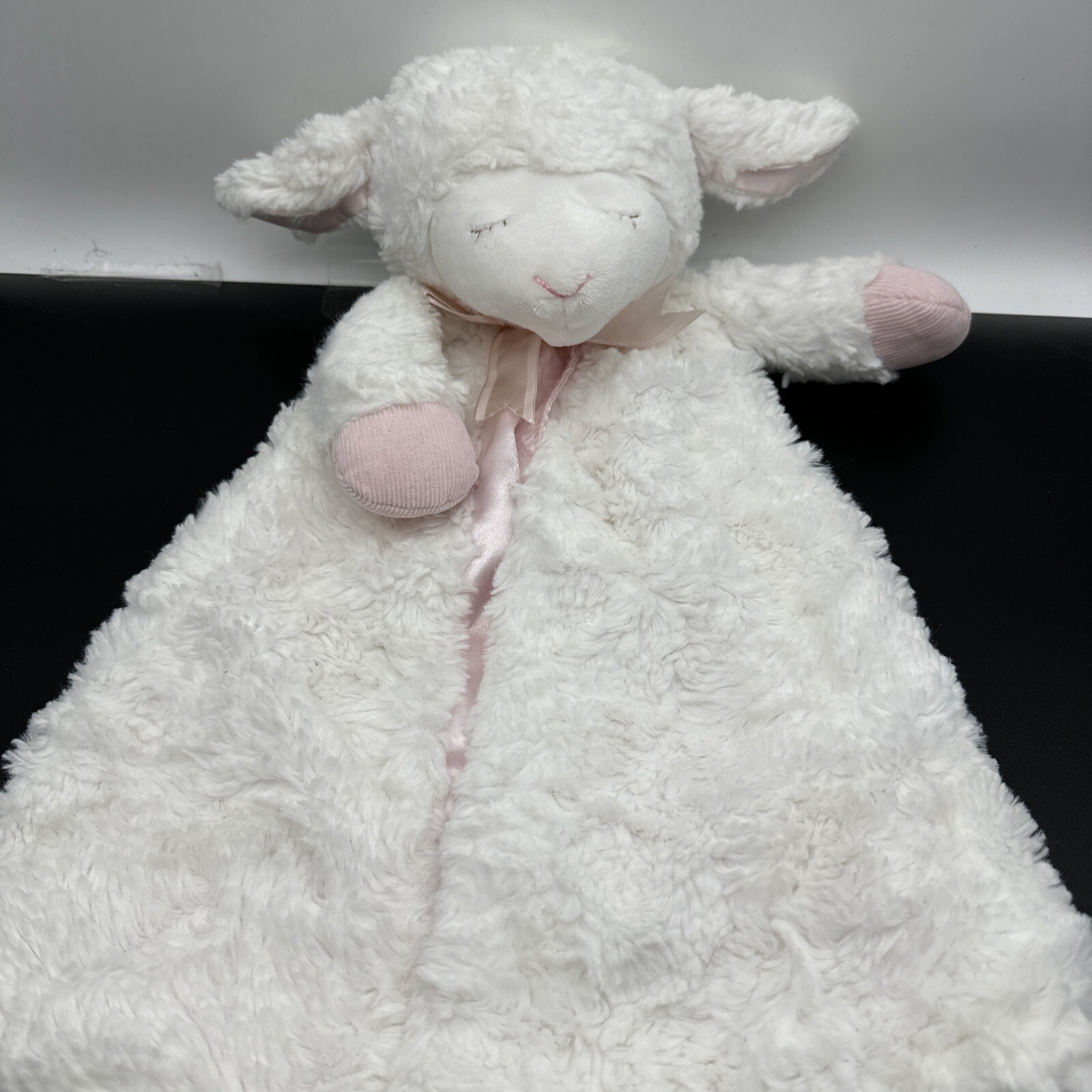 Baby Gund Plush Winky Huggybuddy Pink Lamb Lovey Security Blanket ...