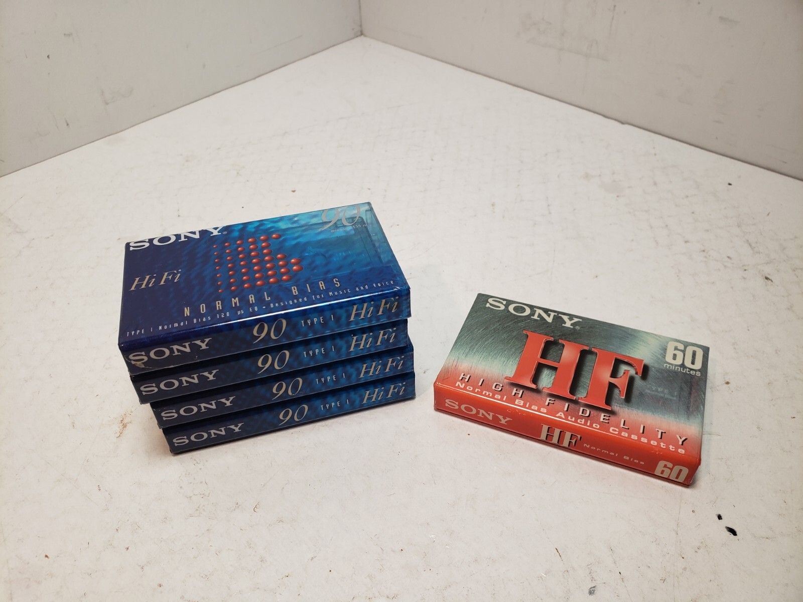 [NEW & SEALED - LOT OF 5] Sony HF 90 High Fidelity Blank Cassette Tapes ...