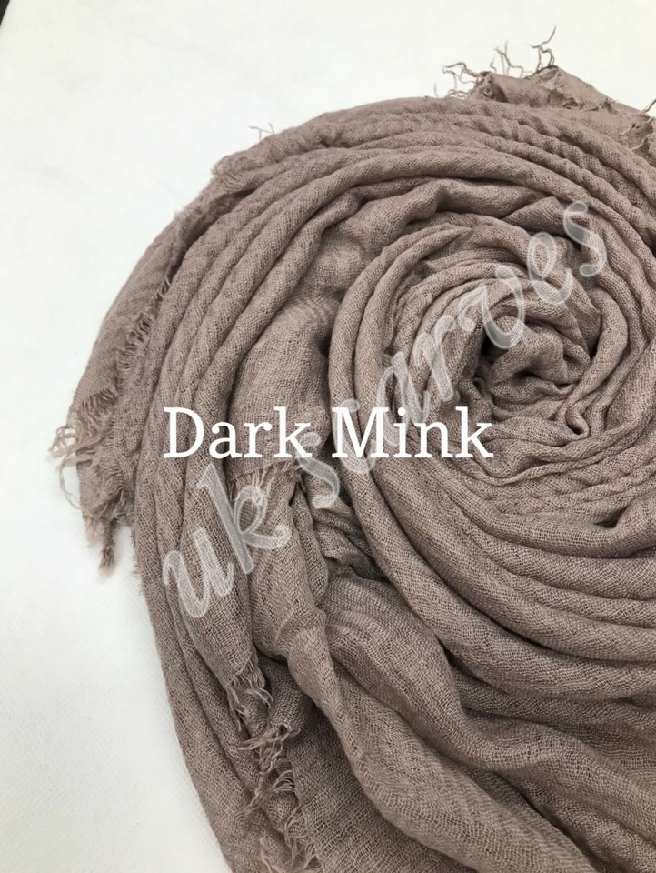 New Style Crinkle Scarf Hijab Plain Maxi Headscarf Crimp Scarves Shawl ...