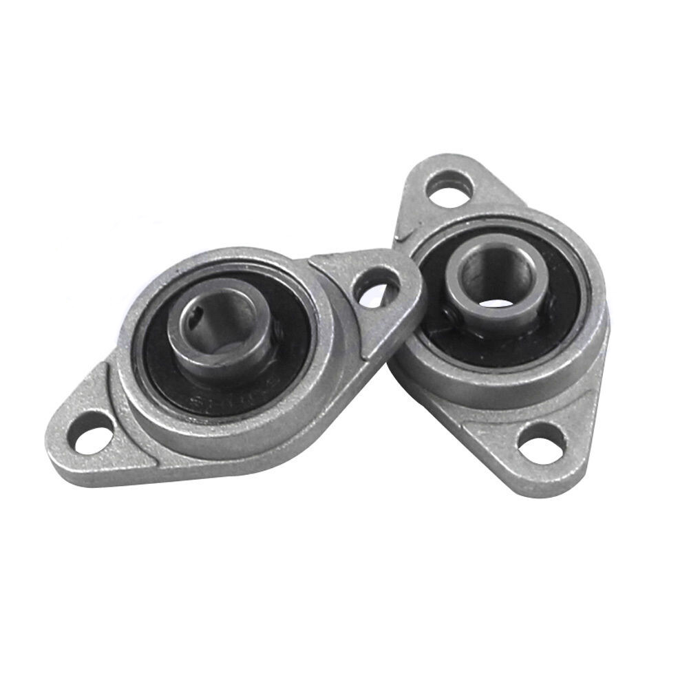 2Pcs 8mm Bore Diameter KFL08 Pillow Block Bearing Flange Rhombic ...