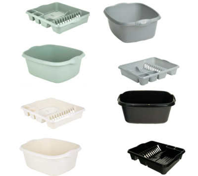 Large Dish Drainer & Rectangular Washing up Bowl Kitchen Drainer Racks ...