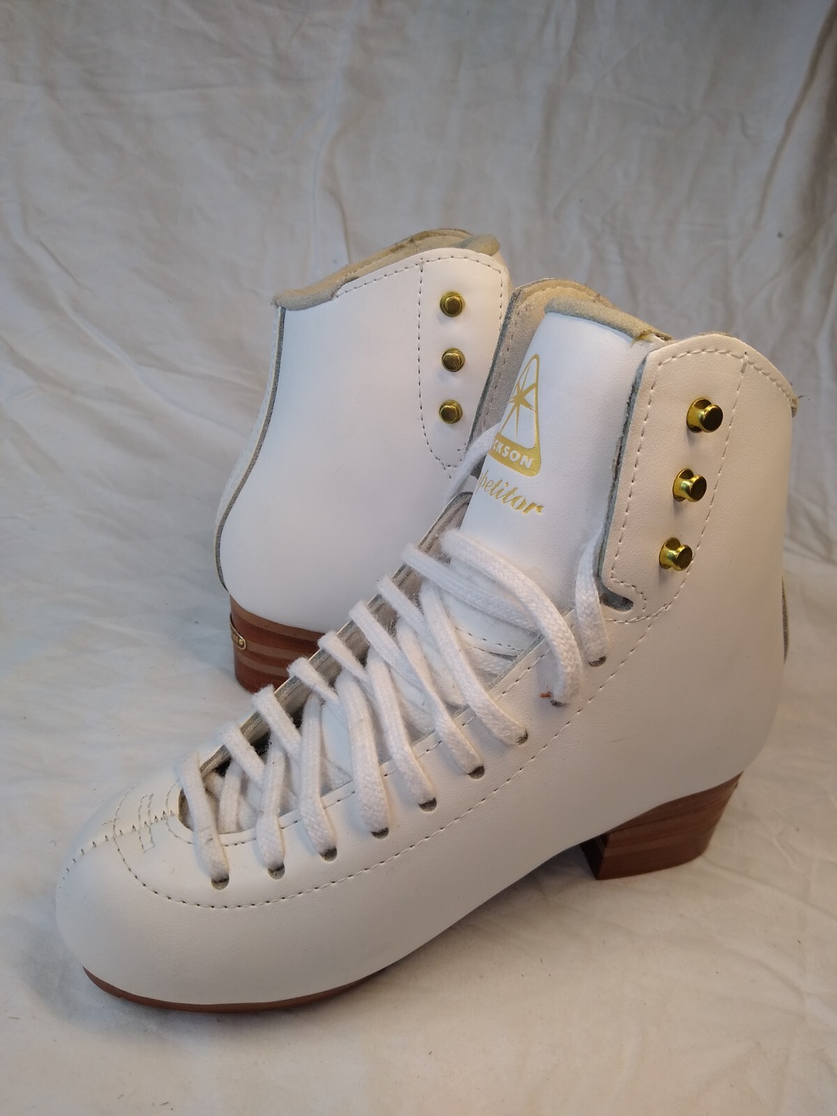 Jackson Competitor White Figure Skating Boots 2.5 C | eBay