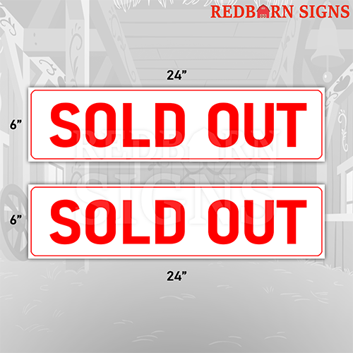 Sold Out 6"x24" REAL ESTATE RIDER SIGNS Double Sided 2PK - Visible ...