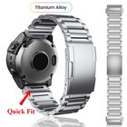 Titanium Metal Wrist Band Strap For Garmin Fenix 7X 7 6 6X Pro 5 5X 3HR ...