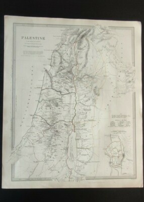 Pre-1900 - Map Of Palestine