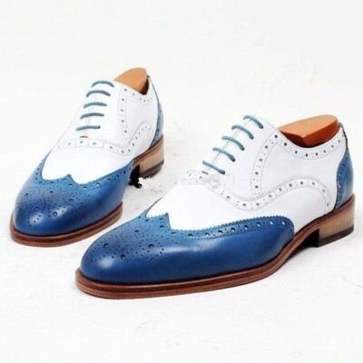 Bespoke Handmade Unique leather Men Oxford shoes, Eco-friendly ...
