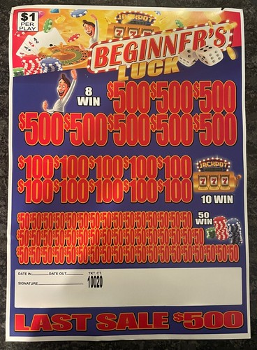 Pull Tab Tickets - Jar Tickets - Game - Beginners Luck | eBay