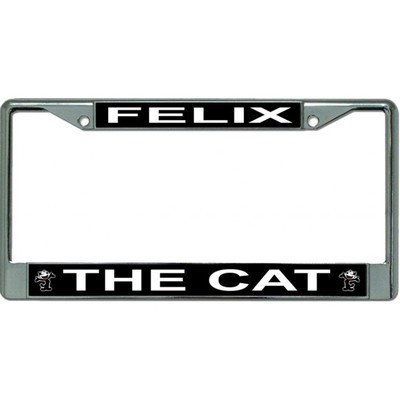 felix the cat popular culture logo chrome license plate frame made in ...