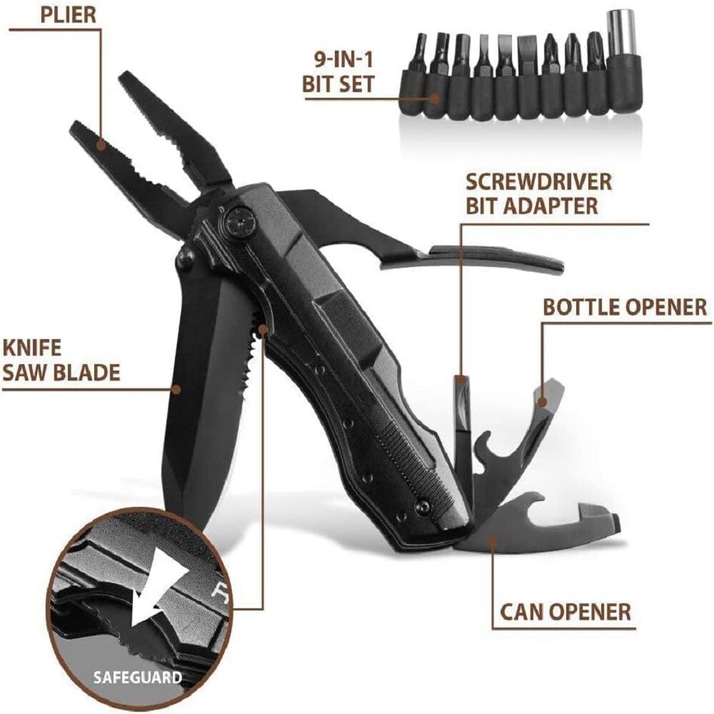 Multi tool Knife Portable Multipurpose Outdoor Folding Pocket Pliers ...