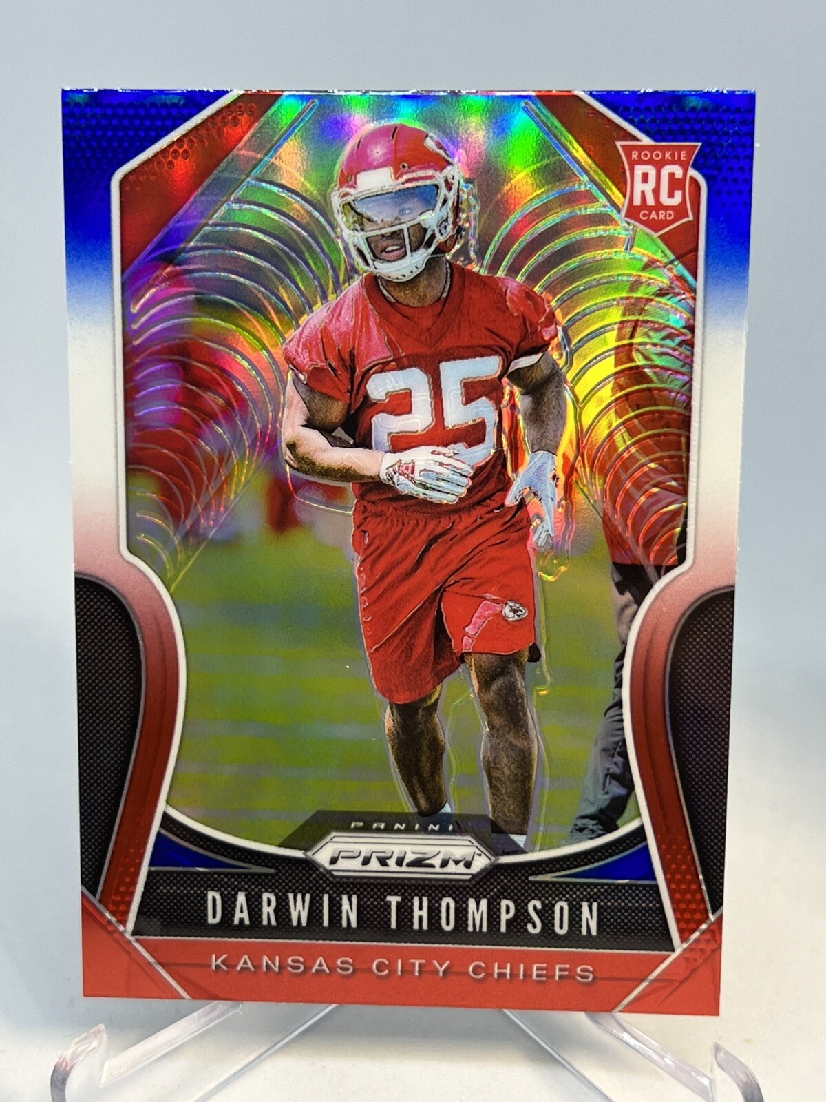 2019 Panini Prizm Rookies Red White & Blue Prizm Darwin Thompson #400 ...