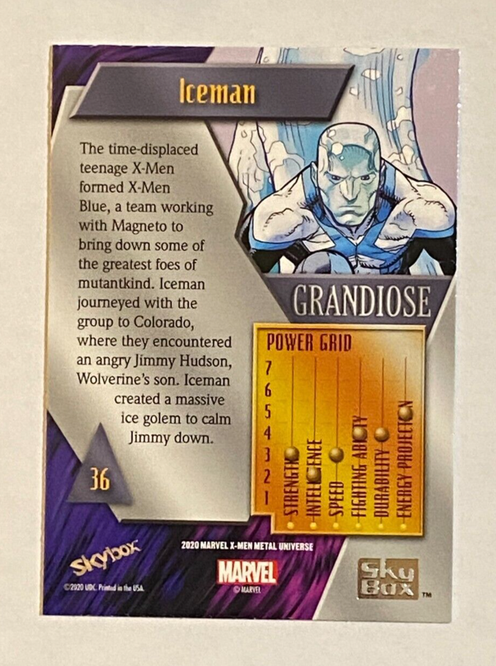 2020 Metal Universe Grandiose Purple #36 Iceman | eBay