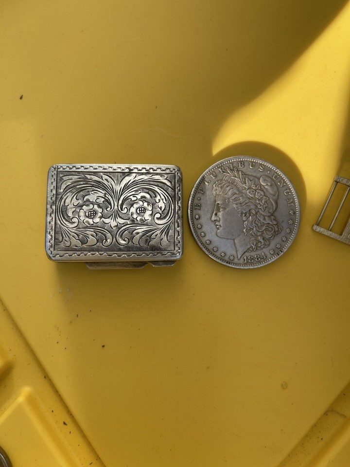Antique Sterling Silver Ash Tray with Etched Design | eBay