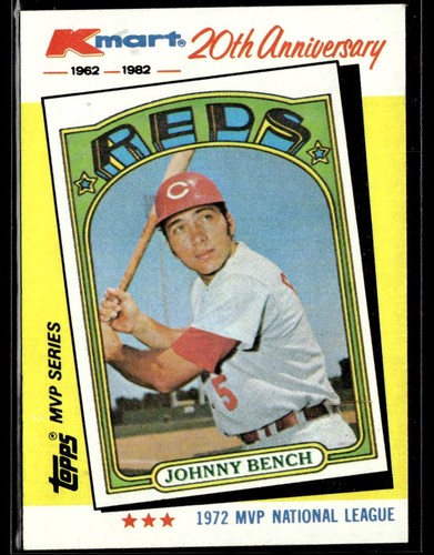 1982 Topps Kmart 20th Anniversary #22 Johnny Bench Baseball Card 0403N ...