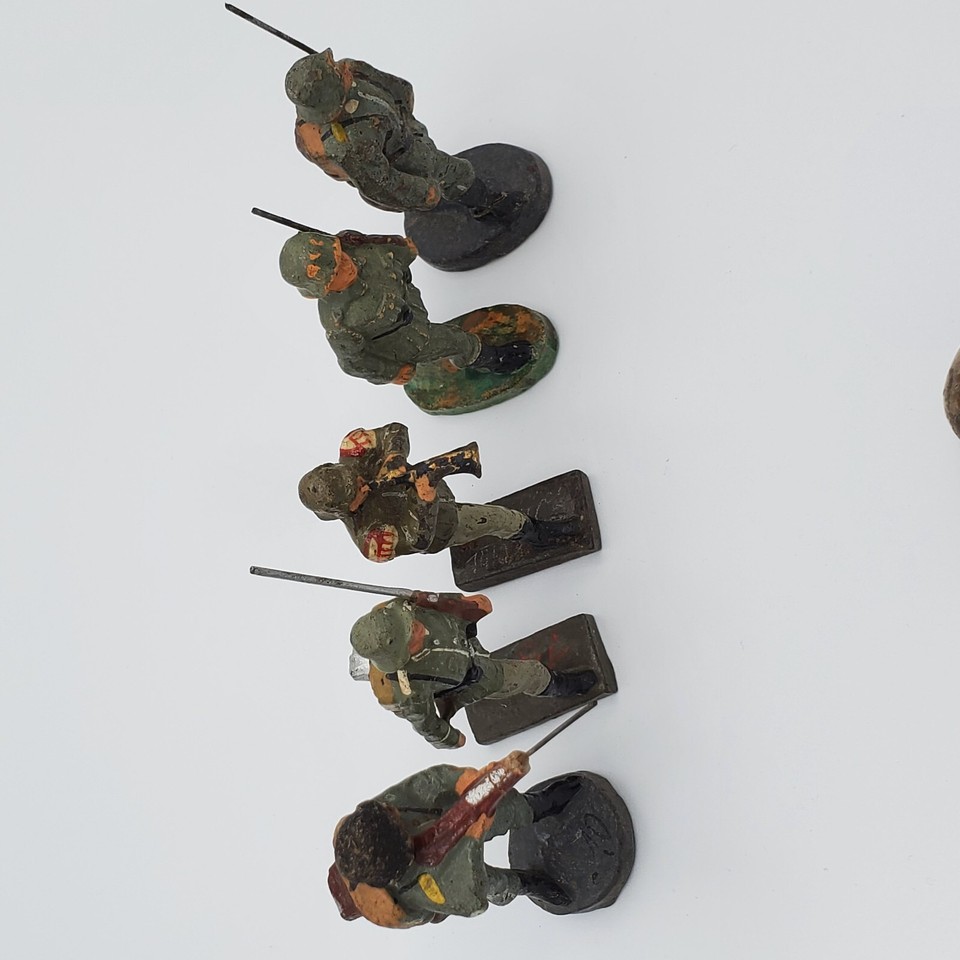 Original German WWII WW2 toy soldiers set uniform marching Wehrmacht ...