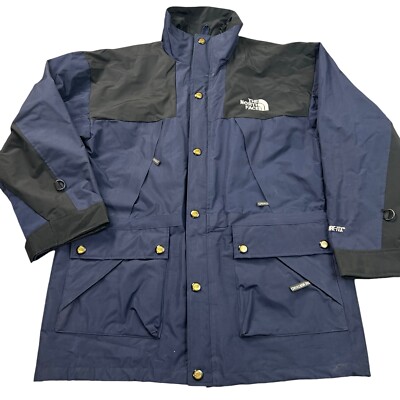The North Face Coat Shell Ski Jacket Mens Large Blue Gore-tex Full Zip ...