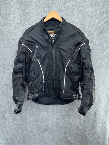 Vintage Joe Rocket Ballistic Men Black Safety Armor Motorcycle Jacket M ...