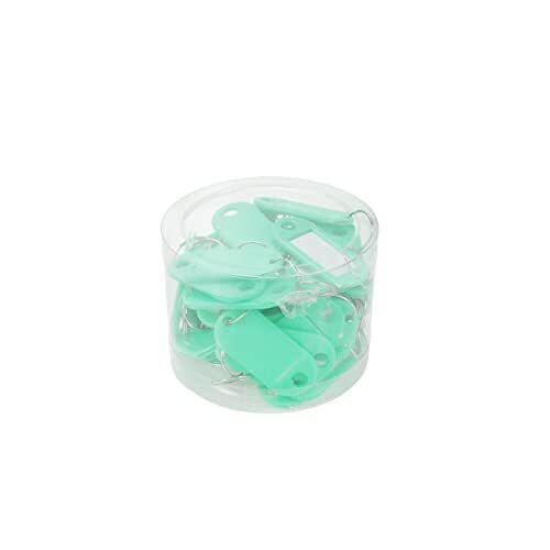 KUMGROT 50 Pack Plastic Key Tags Key Name Tag Tough Writable Key ...