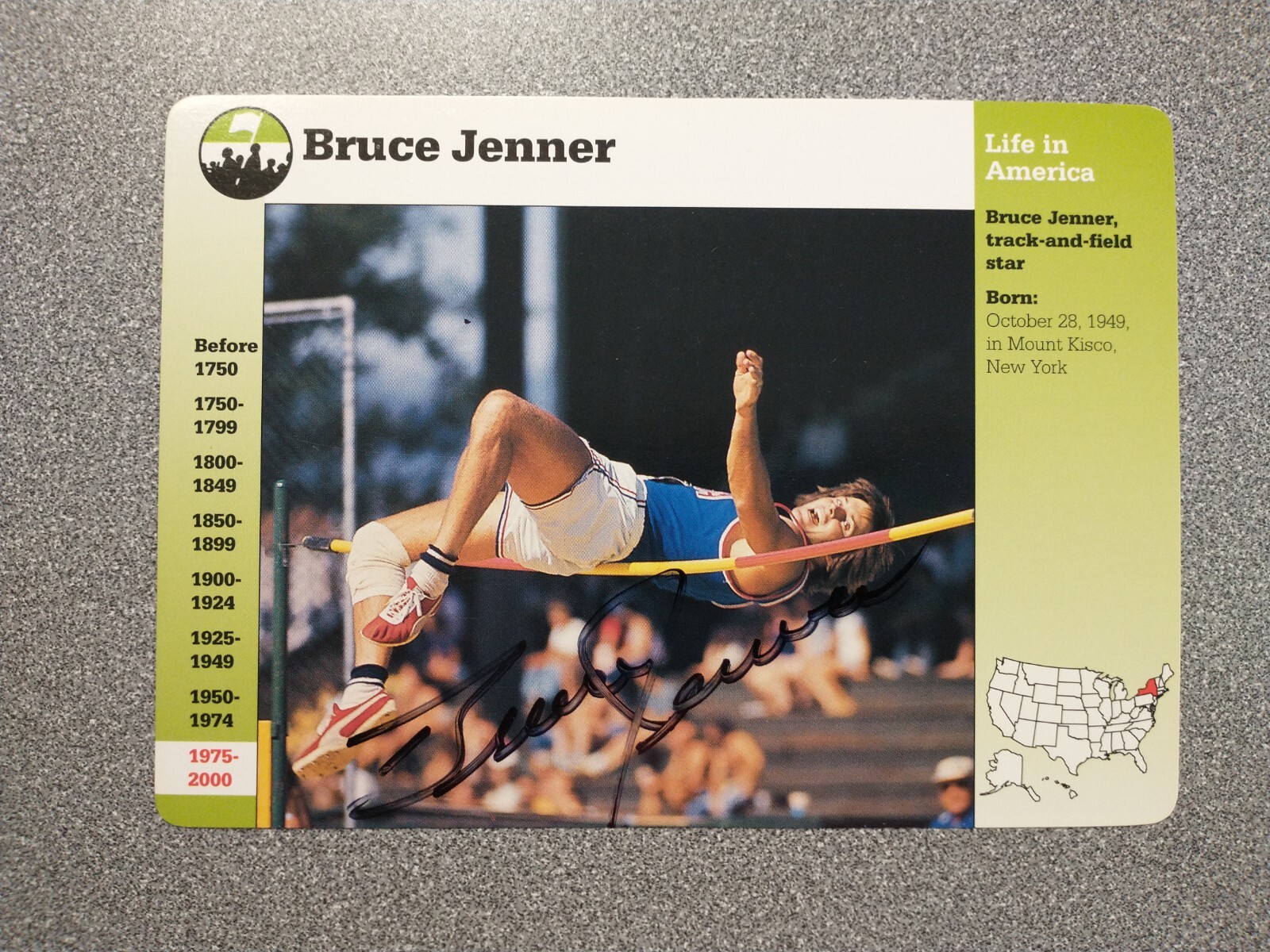 1994 SPORTSCASTER CARD BRUCE JENNER SIGNED AUTOGRAPHED CARD - FREE ...