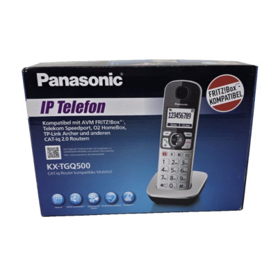 Panasonic KX-TGQ500GS Seniorentelefon IP Router DECT silber-schwarz ...