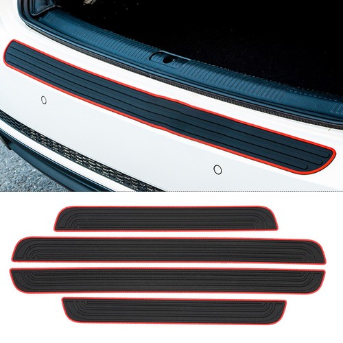 4Pcs Car Protectors Door Sill Plate Front Rear PVC Step Scuff Cover ...