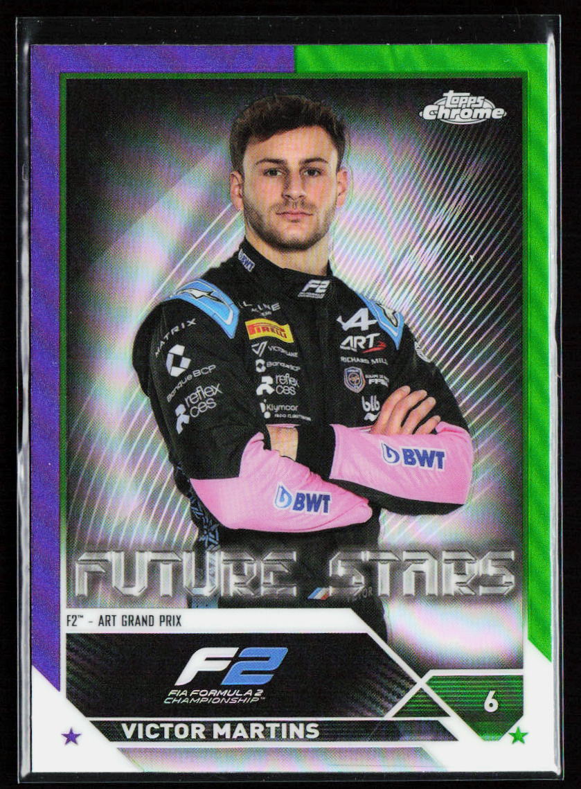 2023 Topps Chrome Formula 1 F1 #79 Victor Martins Purple Green ...