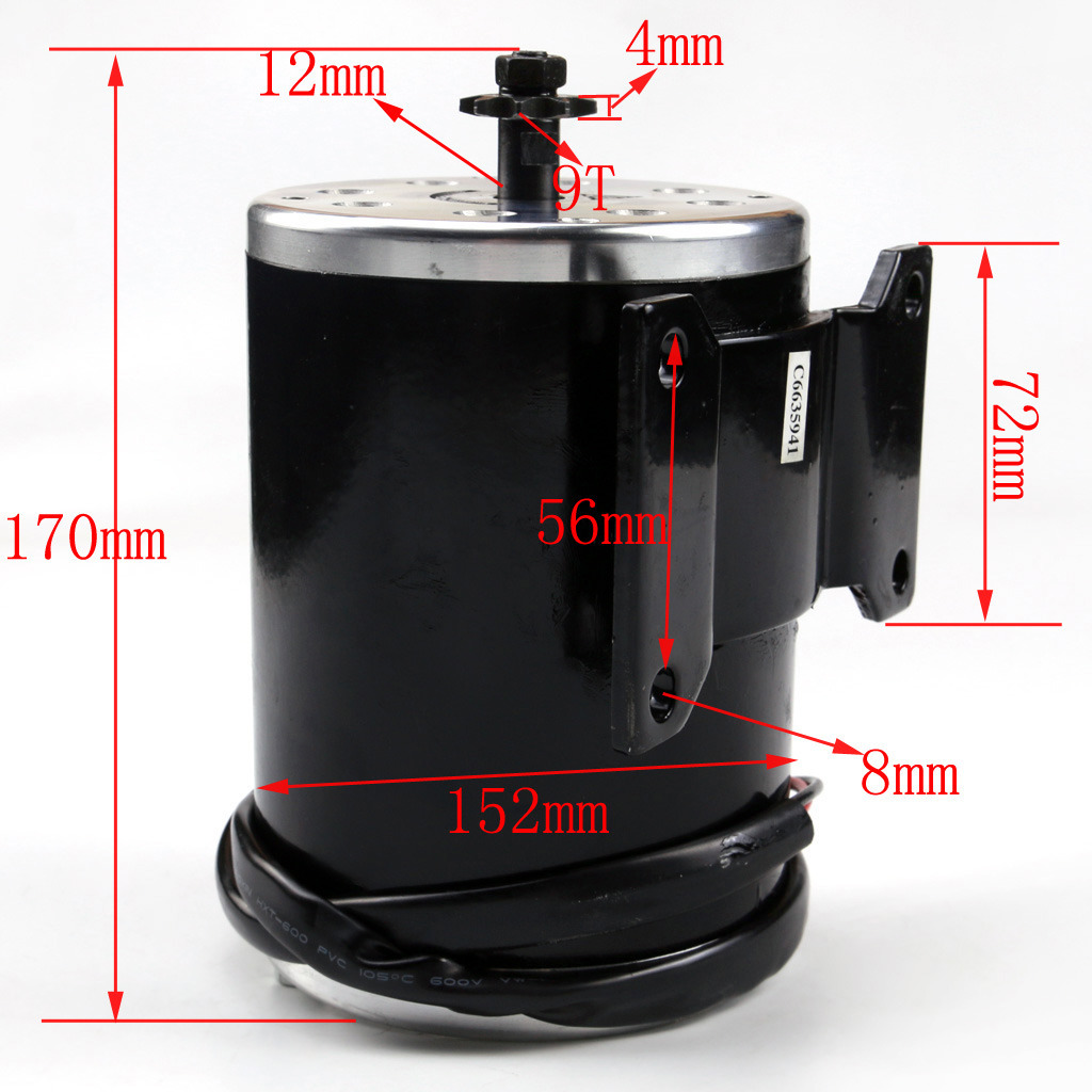 1800W 48V Electric Brushless Motor Controller Throttle Grip for Go-kart ...