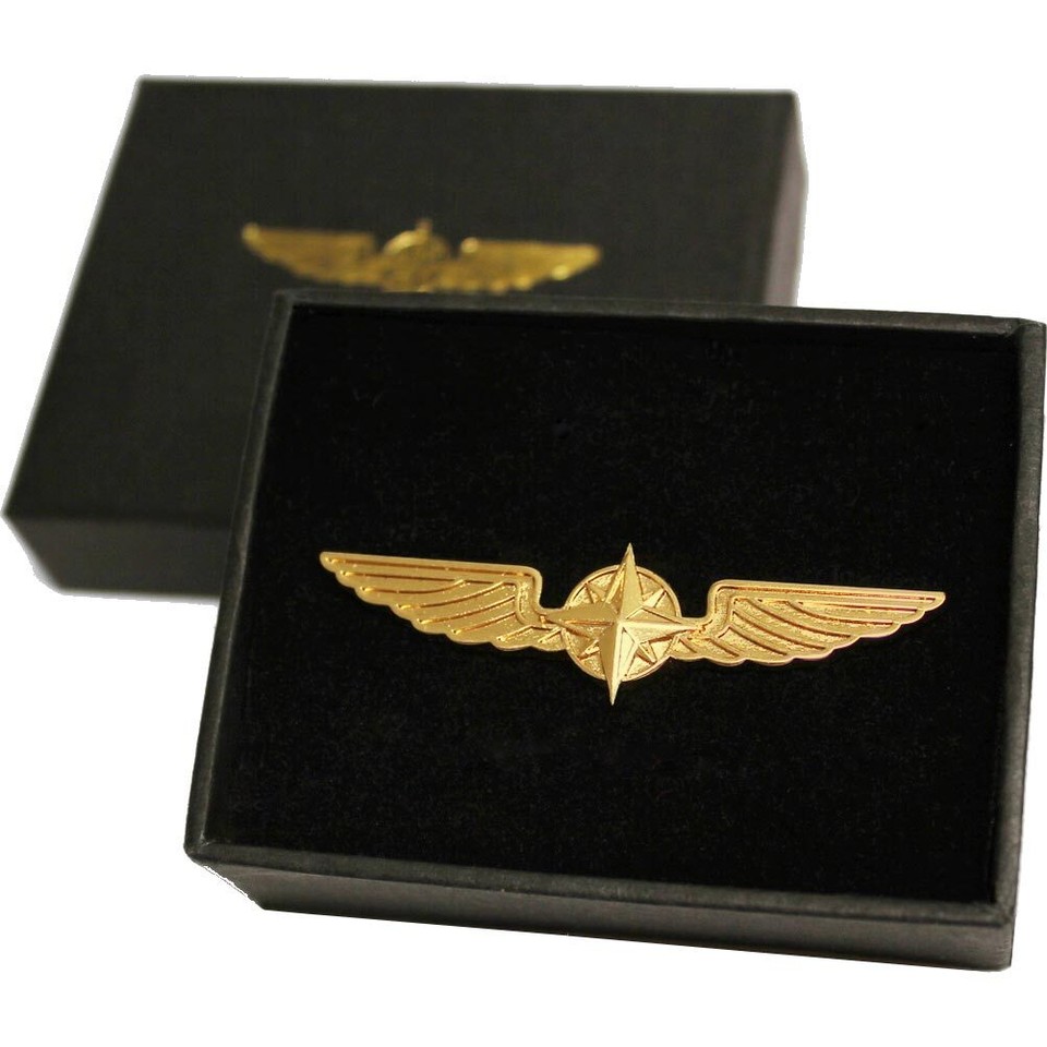 Gold Pilot Wings Aviation Pin Badge by Design4Pilots | eBay