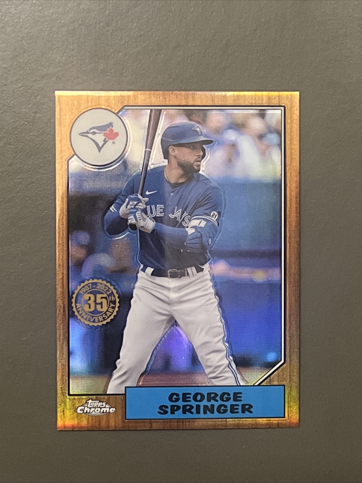 2022 Topps Chrome George Springer Orange Refractor/25 1987 35th ...