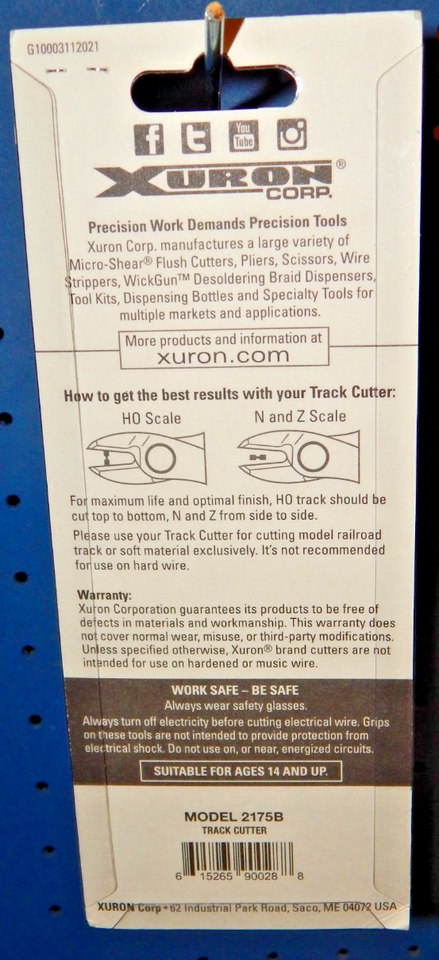 Xuron HO #2175B Track Cutter NEW | eBay