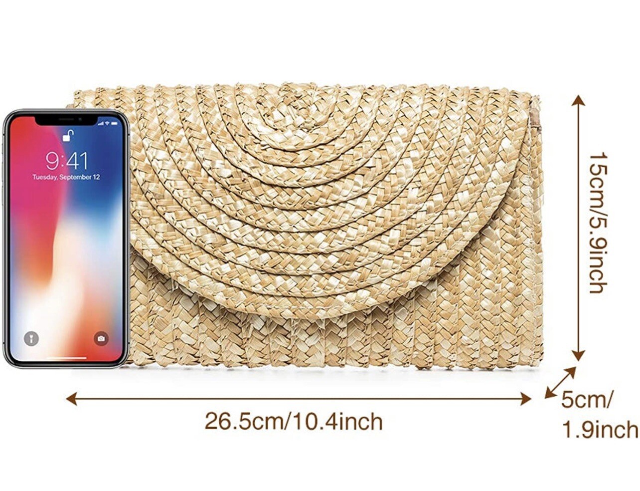 Straw Clutch Purse Joseko Womens Straw Envelope Bag Wallet Summer Beach ...