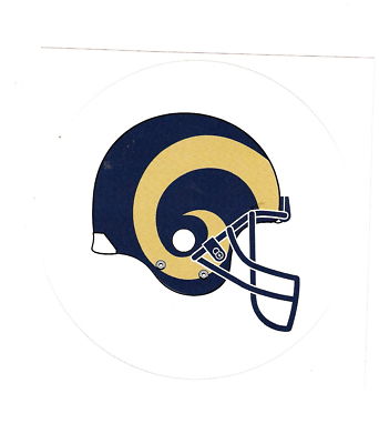 NFL NFC ST. LOUIS RAMS Football LG Helmet Round Sticker | eBay