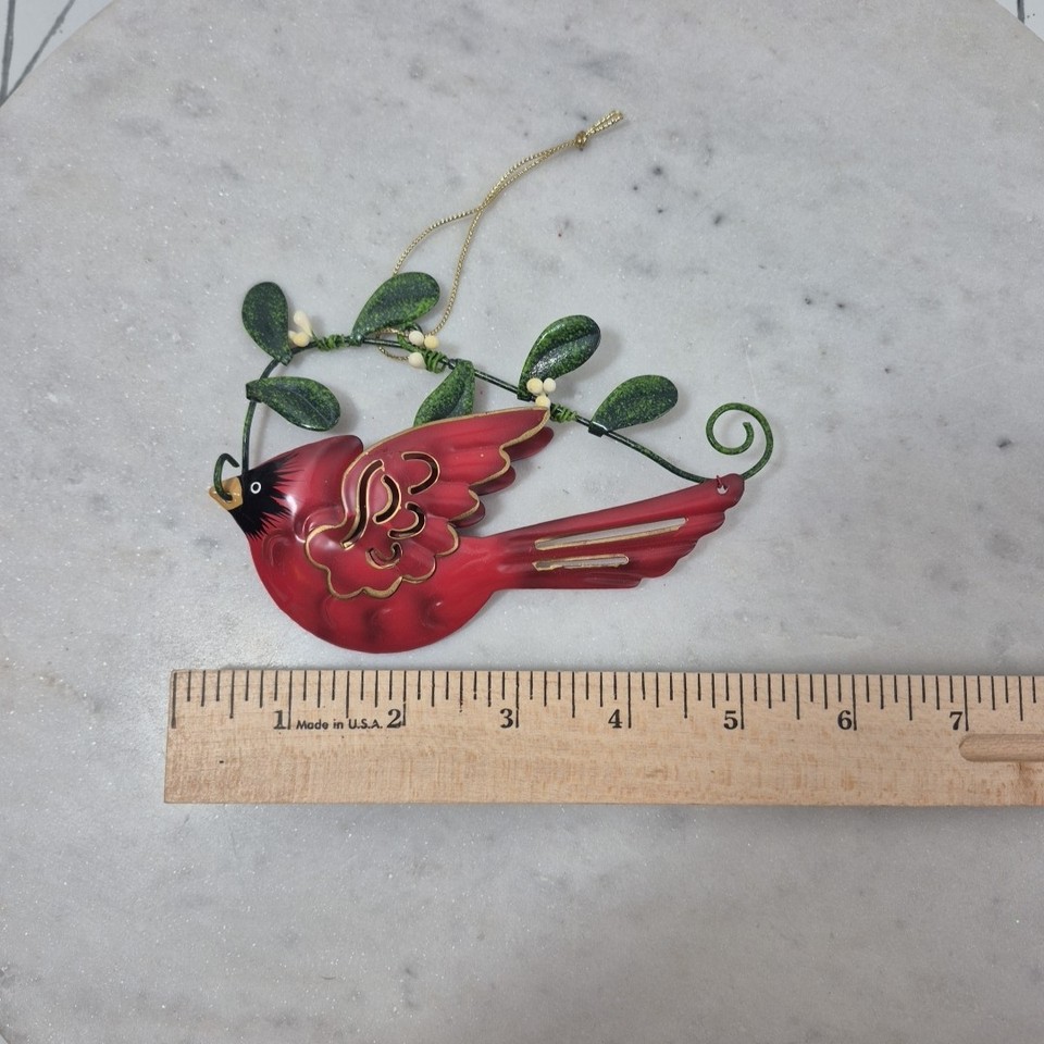 3 Cardinal Bird Metal 3D Christmas Ornament 5.5" | eBay UK