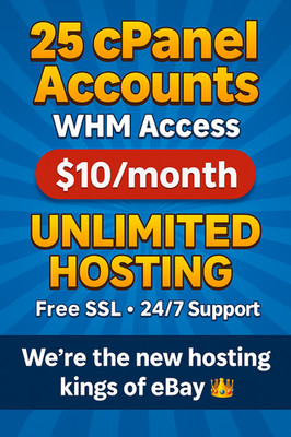 🔥 25x cPanel Reseller Hosting • WHM Access • Unlimited Hosting • $10/mo ...