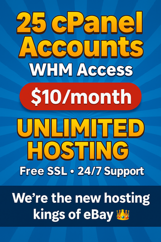 🔥 25x cPanel Reseller Hosting • WHM Access • Unlimited Hosting • $10/mo ...