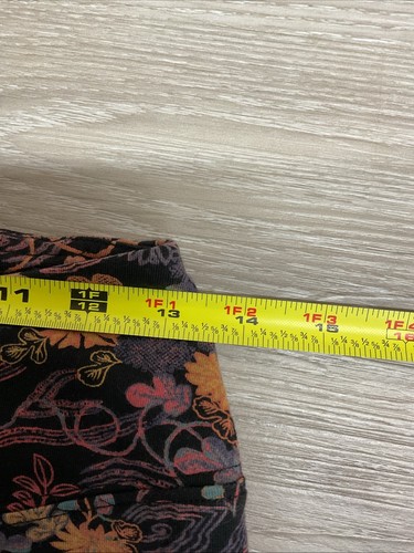 Peruvian Connection Black Orange Purple Floral Boho Leggings Women ...