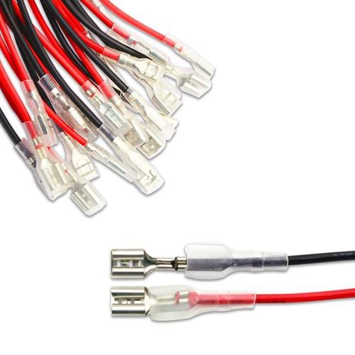 30Pcs 6.3mm Double Head Crimp Terminal with Insulating 30cm | eBay