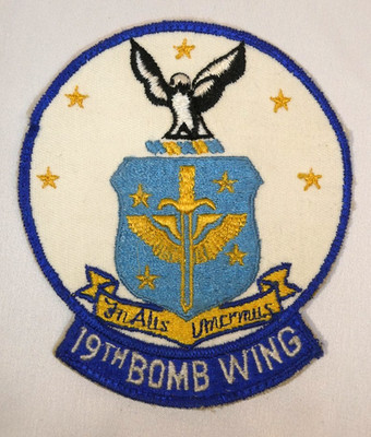 Vintage NOS 1960s USAF 19th Bomb Wing Patch Stratofortress B47 B52 Mint ...