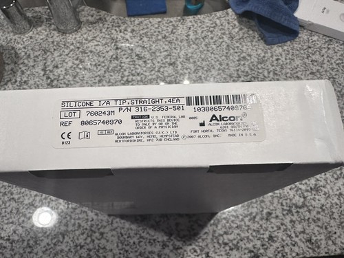 Alcon 8065740970 4 Silicone I/A Tips, 0.3mm Straight - Reusable Box Of ...