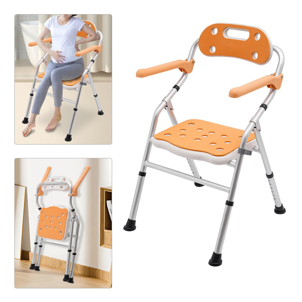 Foldable Shower Seat Folding Bath Chair Bathroom Shower Chair Height ...