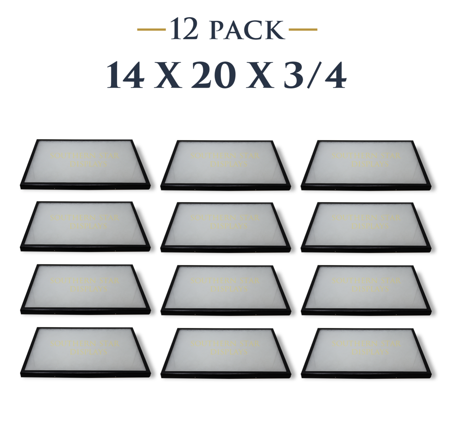 12 Pack of 14 x 20 x3/4 Riker Cases Boxes for Collectibles Arrowheads ...