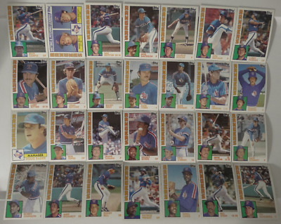 1984 Topps Texas Rangers Team Set of 28 Baseball Cards | eBay