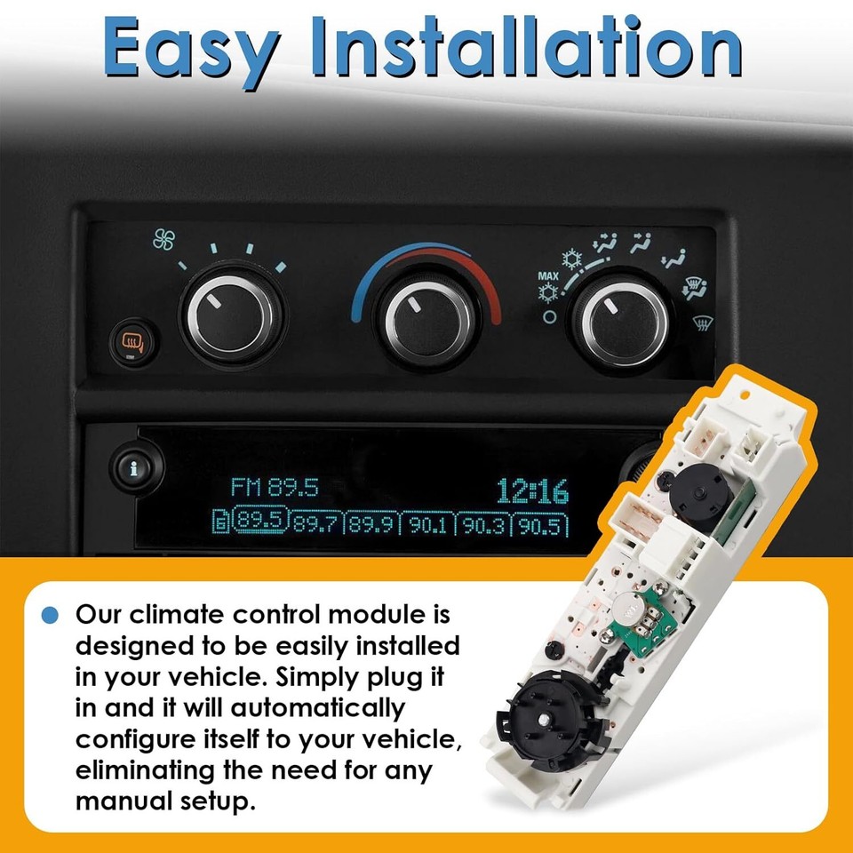 AC Heater Climate Control Module For 2008-2022 Chevrolet Express GMC ...