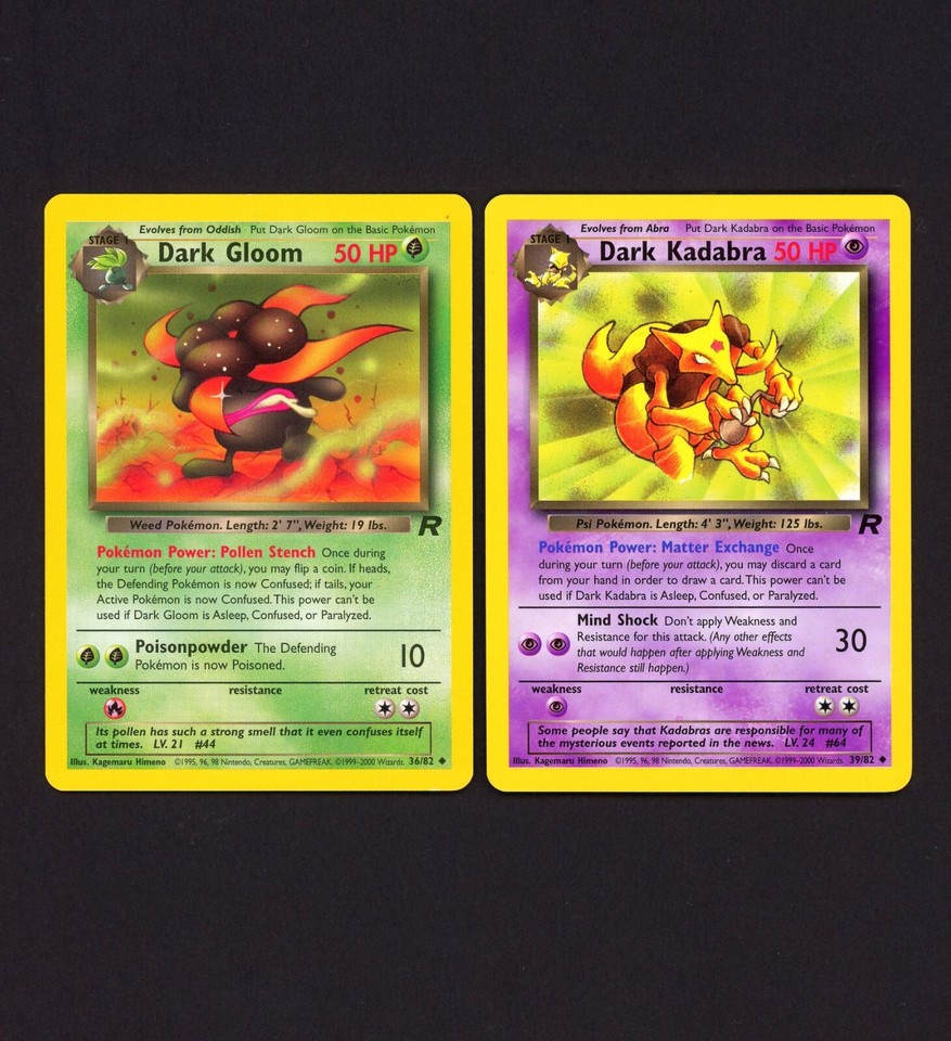 2000 Pokemon TEAM ROCKET Set NEAR COMPLETE Unlimited Edition NON HOLO ...