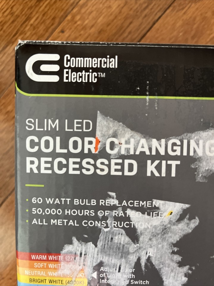 Commercial Electric Slim Led Color Changing Recessed Kit #1004 655 281 ...