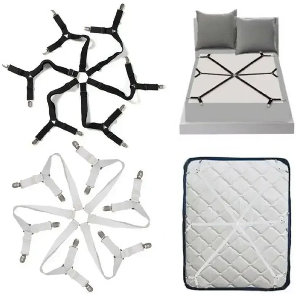 12/24 Clips Elastic Straps Clips Bed Sheet Grippers Suspender Mattress ...