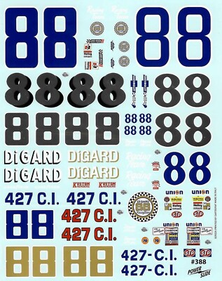 Powerslide 388 #88 DiGard Malibu Donnie Allison 1/25 Nascar decal | eBay