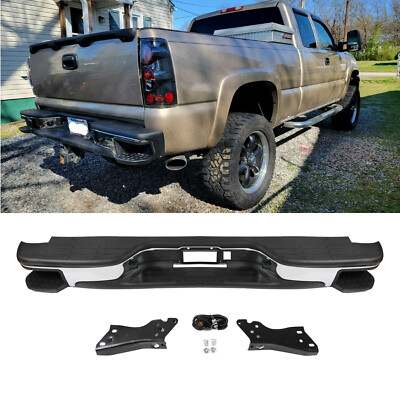 Rear Bumper with Corner Step Pads For 1999-2006 Chevy Silverado GMC ...